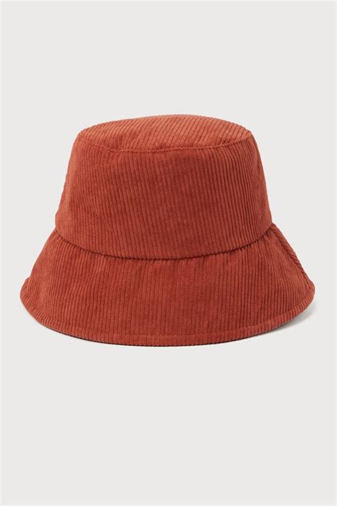 Shiraleah Julie Rust Corduroy Bucket Hat Bucket Hat Lulus