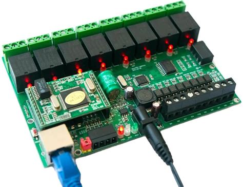 8 in 8 out 10a network relay smart controller tcp ip udp ethernet