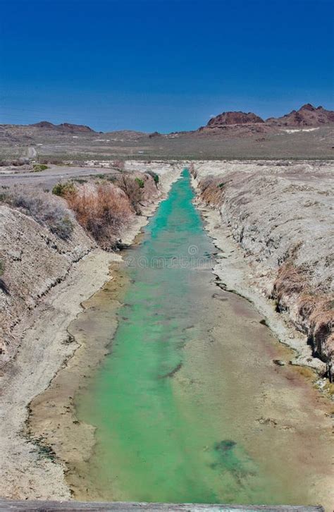 Potash Canal In Bonneville Salt Flats In Utah Stock Image Image Of