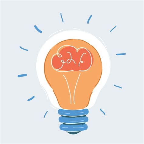 Premium Vector Vector Illustration Of Brain Bulb