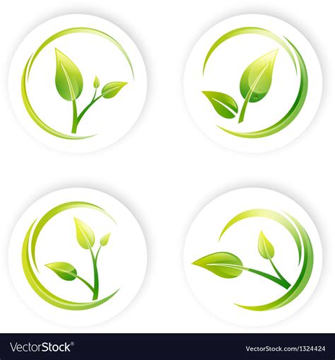 Green Sprout Leaf Royalty Free Vector Image Vectorstock