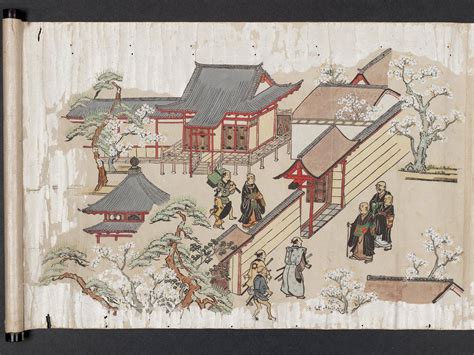 Japanese Print Viewing Cherry Blossoms In Ueno Ueno Hanami No Tei