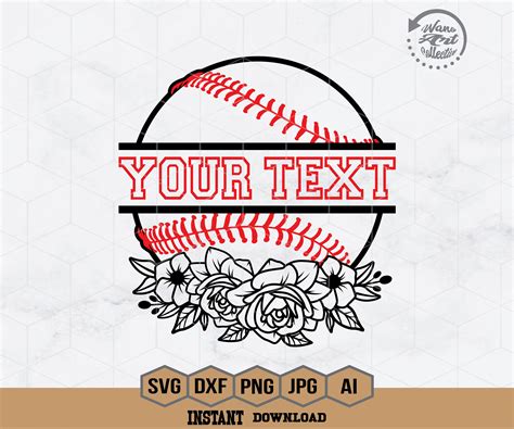 Split Baseball Svg Personalized Name Svg Baseball Game Svg Baseball