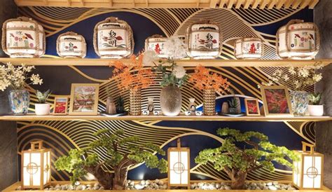 Beautiful Japanese Style Display At The Ledges Of The Restaurant