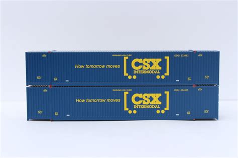 Csx Intermodal Boxcar Logo 53 High Cube 8 55 8 Set 3 Corrugated C