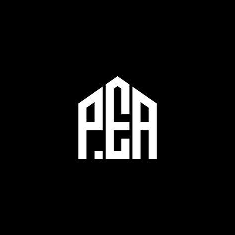 Pea Letter Designpea Letter Logo Design On Black Background Pea