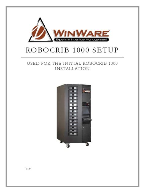 Robocrib 1000 Installation Pdf License Trade Secret