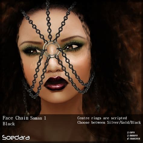 Second Life Marketplace ~soedara~ Black Face Chain Saman 1