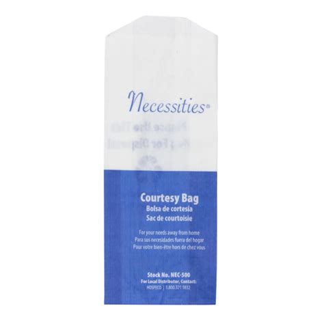 Necessities Nec 500 Necessities Courtesy Disposal Bags Printed White
