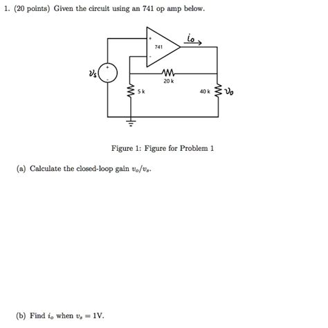 Solved Given The Circuit Using A 741 Op Amp Below R1 20 KÎ© R2 40 KÎ© Figure 1 Circuit