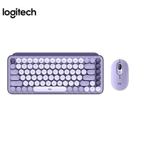 Combo Teclado Y Mouse Logitech Pop Keys Cosmos Lavender Lila Logitech