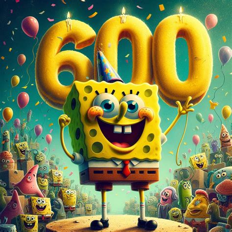 Spongebob Celebrating 600 Subs By Dompedroiv On Deviantart