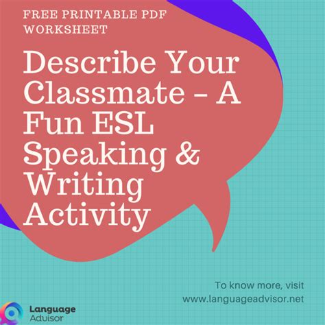 Describe Your Classmate Language Advisor