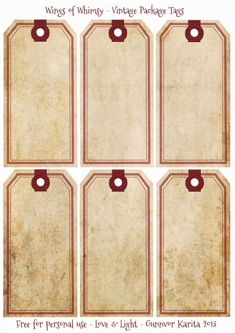 Blank T Tag Template Free Printable