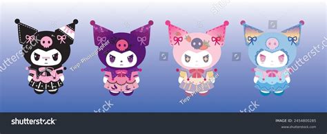 Kuromi Pattern Decal Design Designed Vector Stock Vector Royalty Free