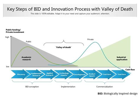 Key Steps Of Bid And Innovation Process With Valley Of Death