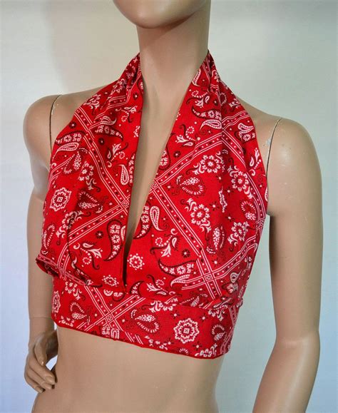 Halter Top Retro Fashion Vintage Bandana Styles Fashion