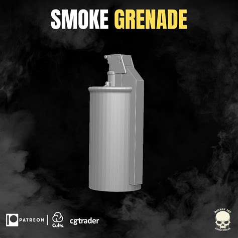 Smoke Grenade 3d Printable File For Action Figures Donman Art