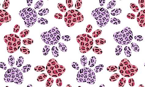 Colorful Paw Prints Wallpaper