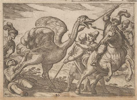Hunting An Ostrich By Antonio Tempesta Buy Fine Art Print