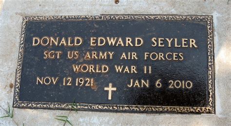 Donald Edward Seyler 1921 2010 Find A Grave Memorial