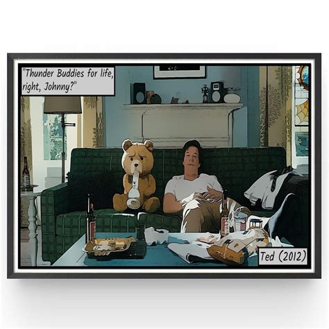 Ted Movie Poster Mark Wahlberg Comic Art Print Etsy