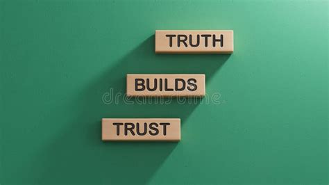Truth Builds Trust Symbol Concept Word Truth Builds Trust On Wooden