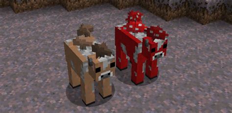 Minecraft Mobs Explored Mooshroom A Cow That Features Mushrooms On It