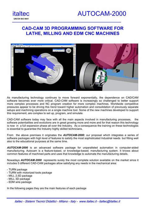 pdf cad cam 3d programming software for lathe … sistemi tecnici