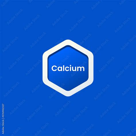 Calcium Label Vector Or Calcium Icon Vector Isolated Label For Bone