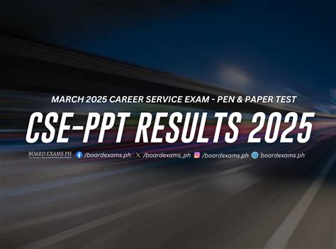 Board 𝗠𝗔𝗥𝗖𝗛 𝟮𝟬𝟮𝟱 𝗖𝗜𝗩𝗜𝗟 𝗦𝗘𝗥𝗩𝗜𝗖𝗘 𝗘𝗫𝗔𝗠 𝗥𝗘𝗦𝗨𝗟𝗧𝗦 The March 2025 Career Service Exam Pen And Paper