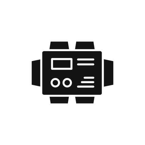 Solar Charge Controller Icon Symbol On White Background Premium Vector