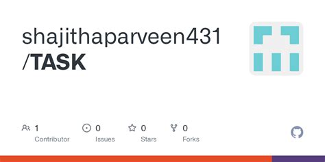 GitHub Shajithaparveen TASK
