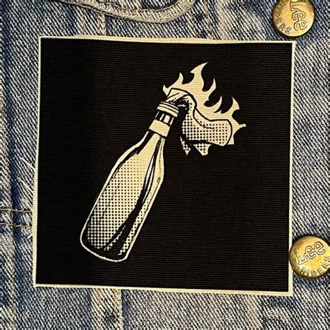 Small Molotov Cocktail Patch Lewis Mayhem