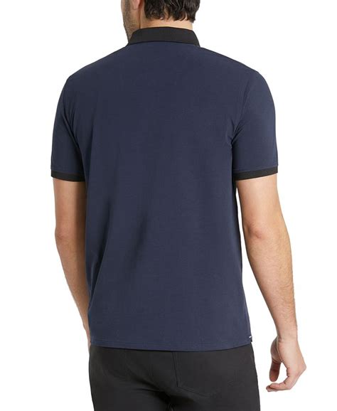 Kenneth Cole Mens Solid Button Placket Polo Shirt Macys