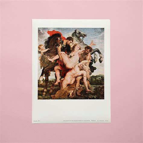 Vintage 1959 Rubens The Daughters Of Leucippus” Art Print Golden Rule Gallery