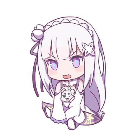Emilia And Puck Rezero Kara Hajimeru Isekai Seikatsu Drawn By