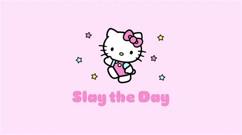 Slay The Day Wallpaper 4k Hello Kitty Pink Aesthetic