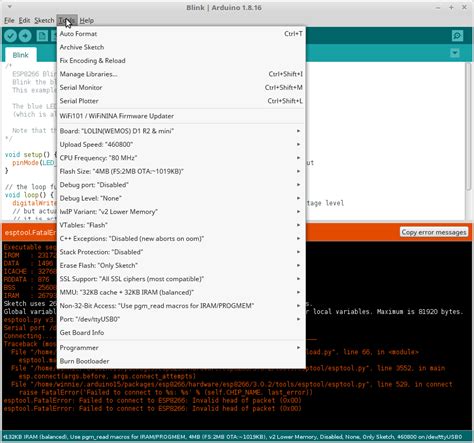 Need Help Flashing Blink With Arduino Flashing Of The Wemos D1 Mini Airgradient Forum