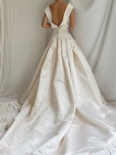 Vintage Low Back Silk Gown S Shopgossamer