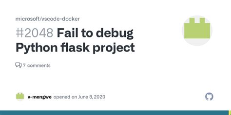 Fail To Debug Python Flask Project Issue Microsoft Vscode Docker GitHub
