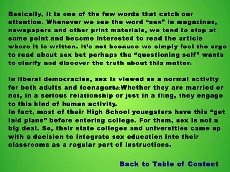 Sex Education Slide Show Libre Office Odp