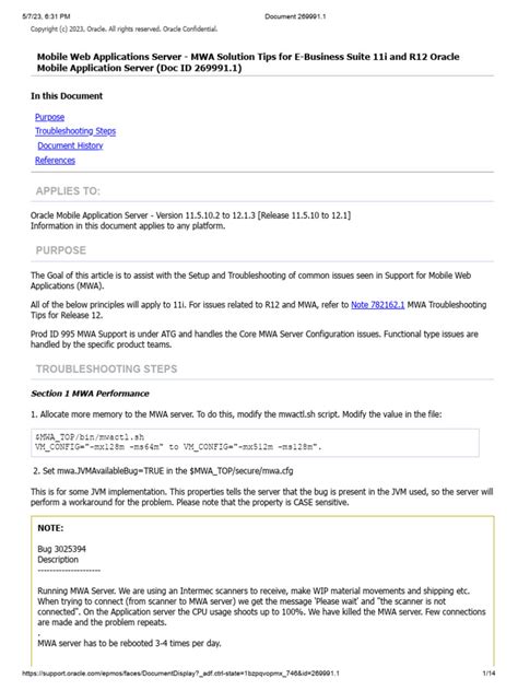 Mobile Web Applications Server Mwa Solution Tips For E Business Suite 11i And R12 Oracle Mobile Web Applications Server Mwa Solution Tips For E Business Suite 11i And R12 Oracle