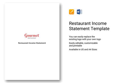 Restaurant Income Statement Template Best Templates
