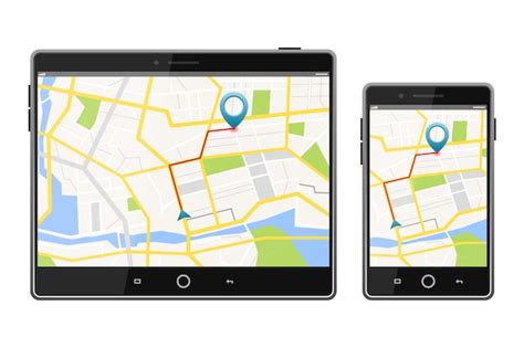 Premium Vector Gps Satellite Navigation System On Screen