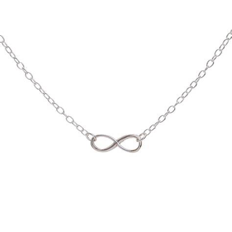 Silver Infinity Loop Necklace Sustainable Minimal Jewellery Omch