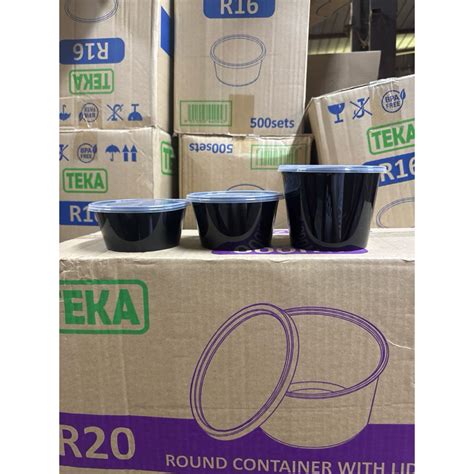 Clear Black Container Teka Round Container R8 R10 R12 R16 R20 R25 R30 Rs4 Rs6