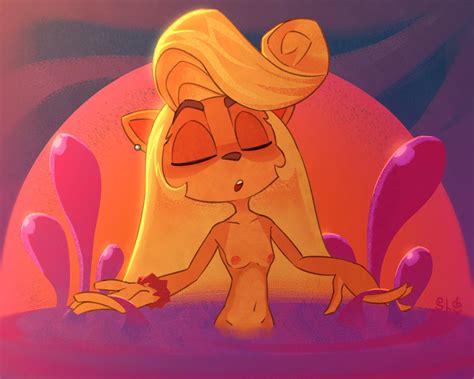 Rule 34 Anthro Bathing Breasts Coco Bandicoot Crash Series Nude