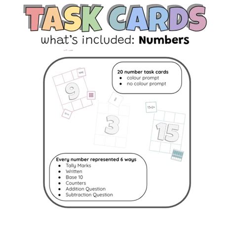 Kindergarten Task Cards Etsy