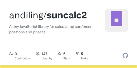 GitHub Andiling Suncalc A Tiny JavaScript Library For Calculating Sun Moon Positions And Phases